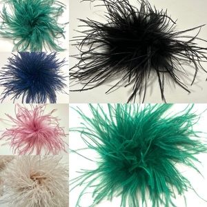 Accessories | Feather Shoe Clips Ostrich Feather Shoe Clips All Color ...